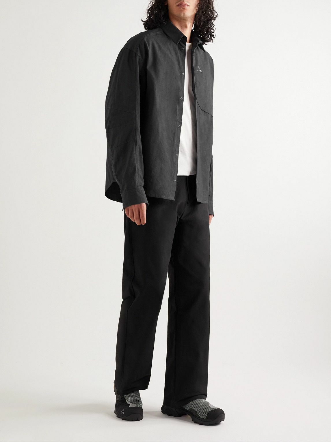 ROA - Logo-Print Shell Shirt - Black ROA