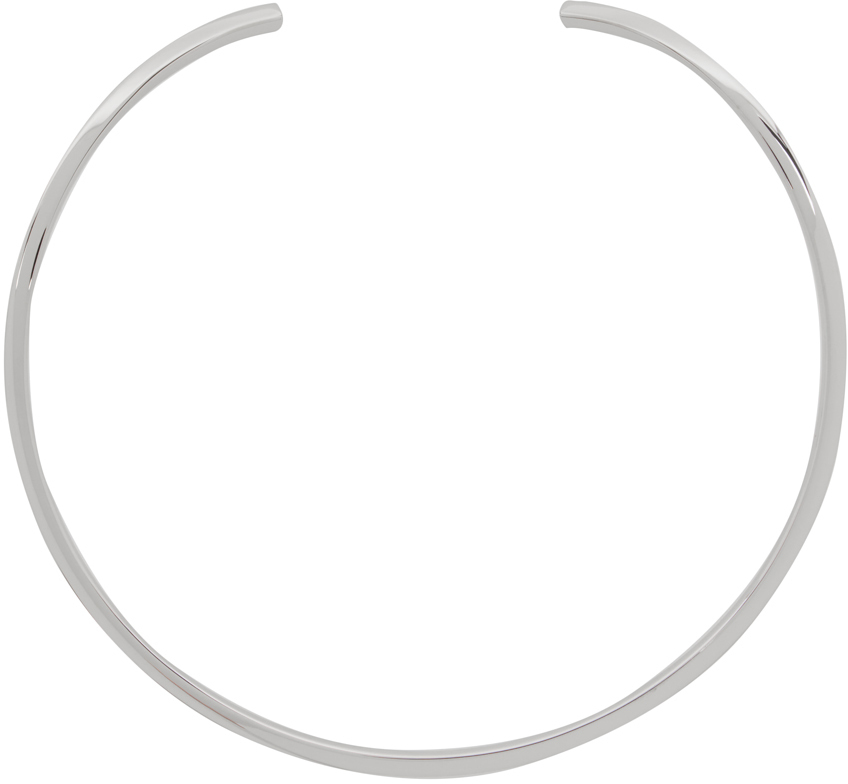 MM6 Maison Margiela Silver Minimal Wire Choker MM6 Maison Margiela