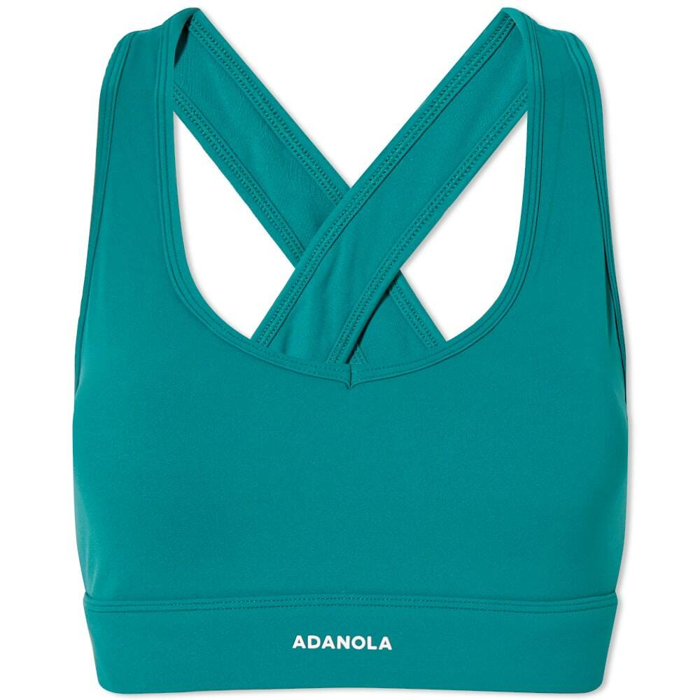 Adanola Women's Tennis Collection Keyhole Bralette in Hunter Green Adanola
