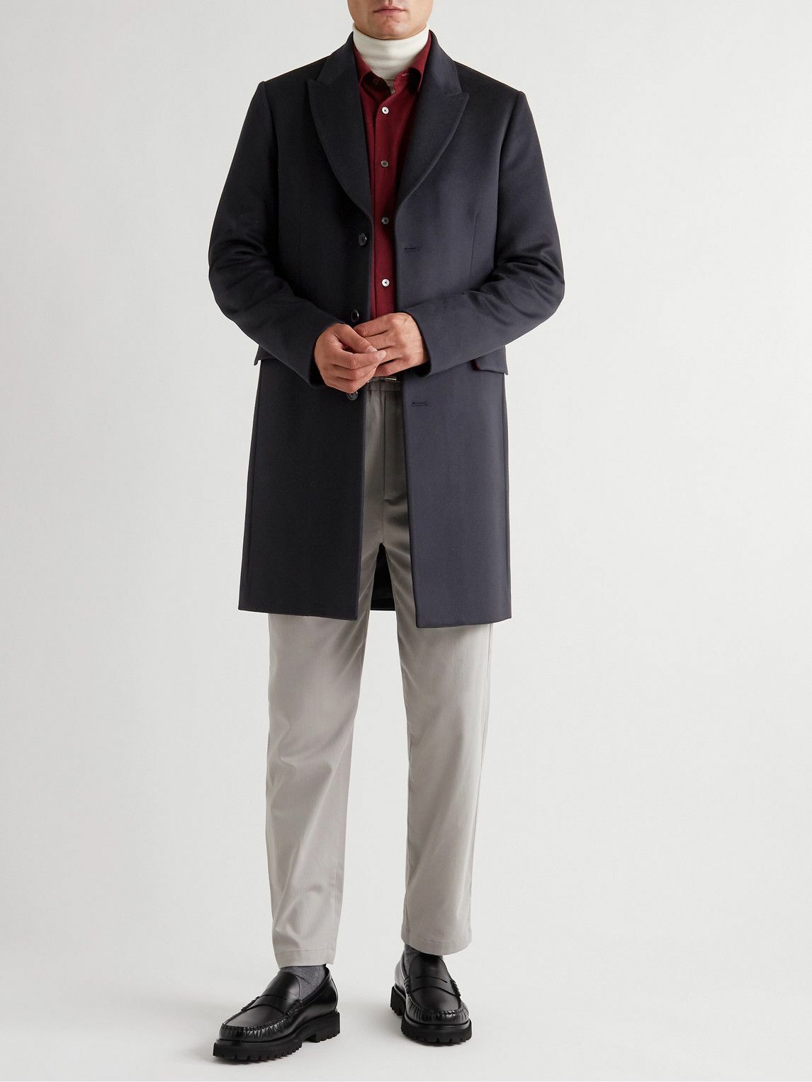 Paul Smith - Epsom Wool and Cashmere-Blend Felt Overcoat - Blue Paul Smith
