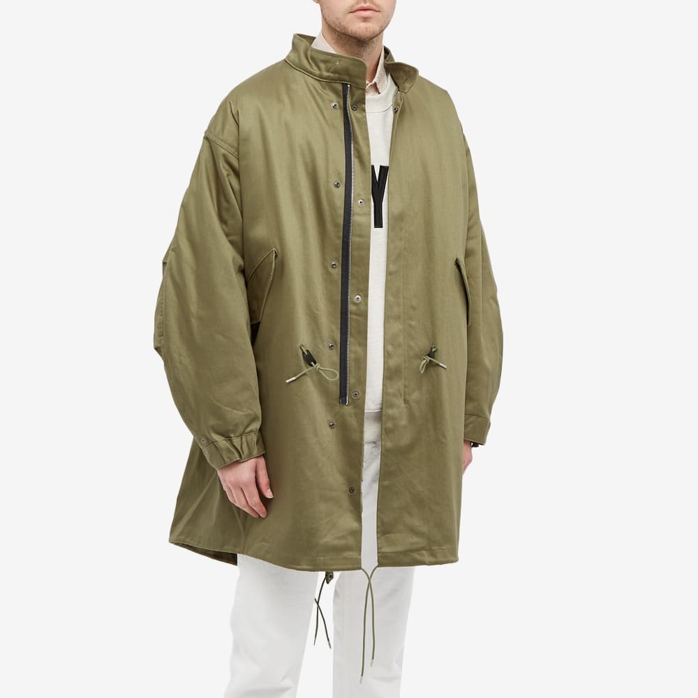 Uniform Bridge Men's M65 Fishtail Parka Jacket in Sage Green Uniform Bridge