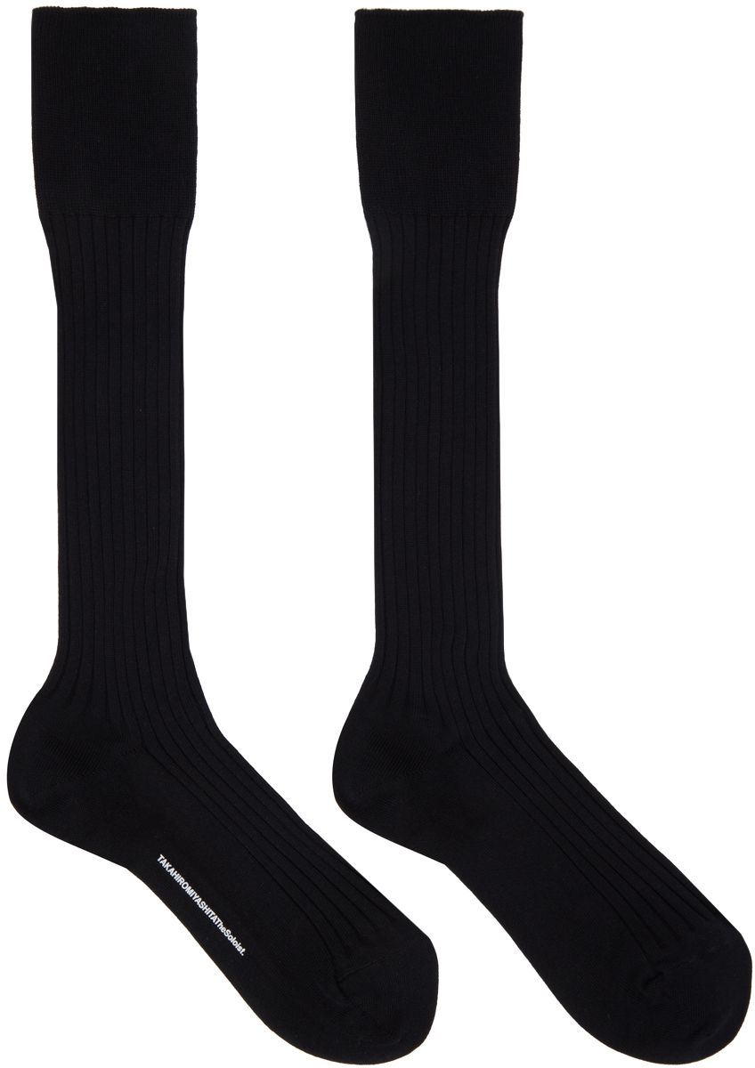TAKAHIROMIYASHITA TheSoloist. Black Hi Sox Socks TAKAHIROMIYASHITA TheSoloist.