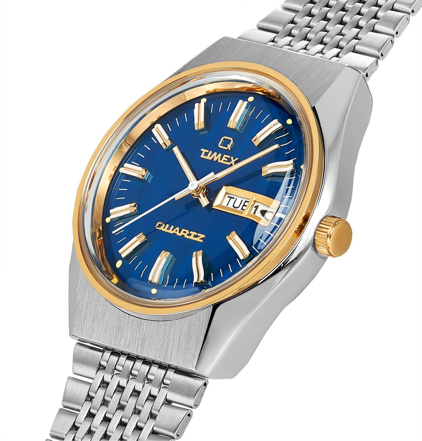 Timex - Q Timex Reissue Falcon Eye 38mm Stainless Steel Watch - Silver ...