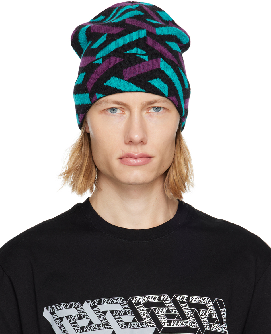 Versace Multicolor 'La Greca' Beanie Versace