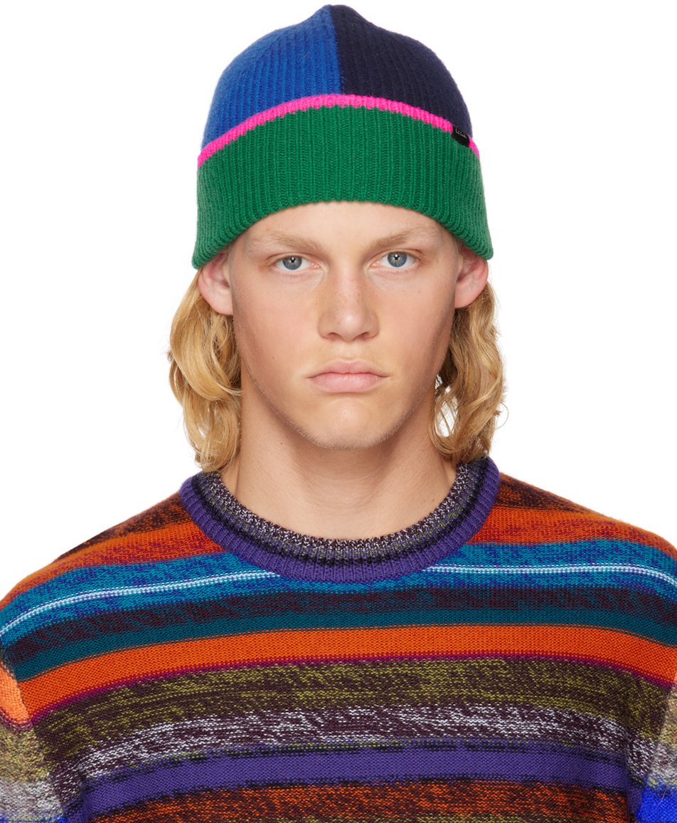 Paul Smith Multicolor Half & Half Beanie Paul Smith