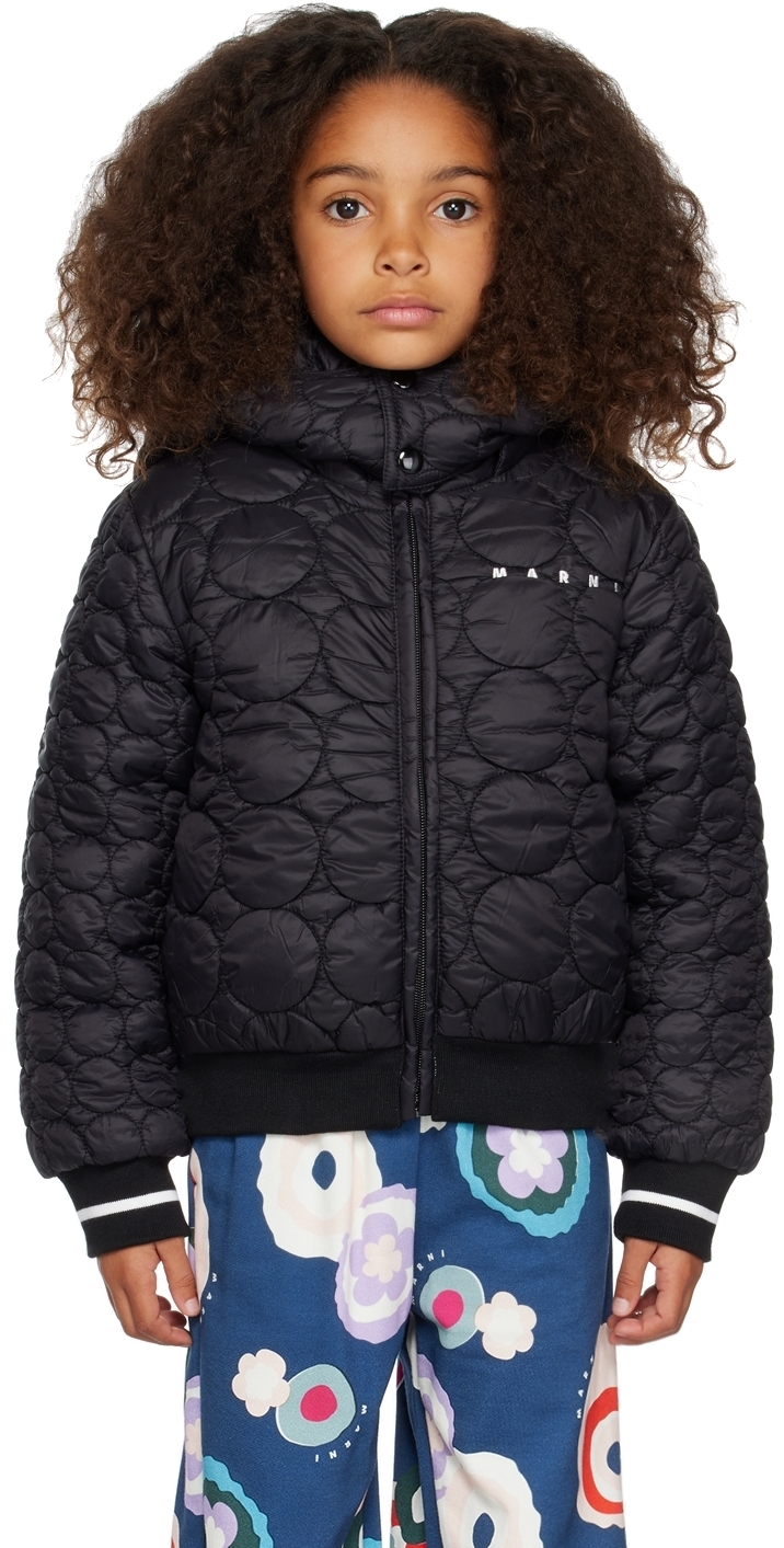 Marni Kids Black Embroidered Jacket Marni