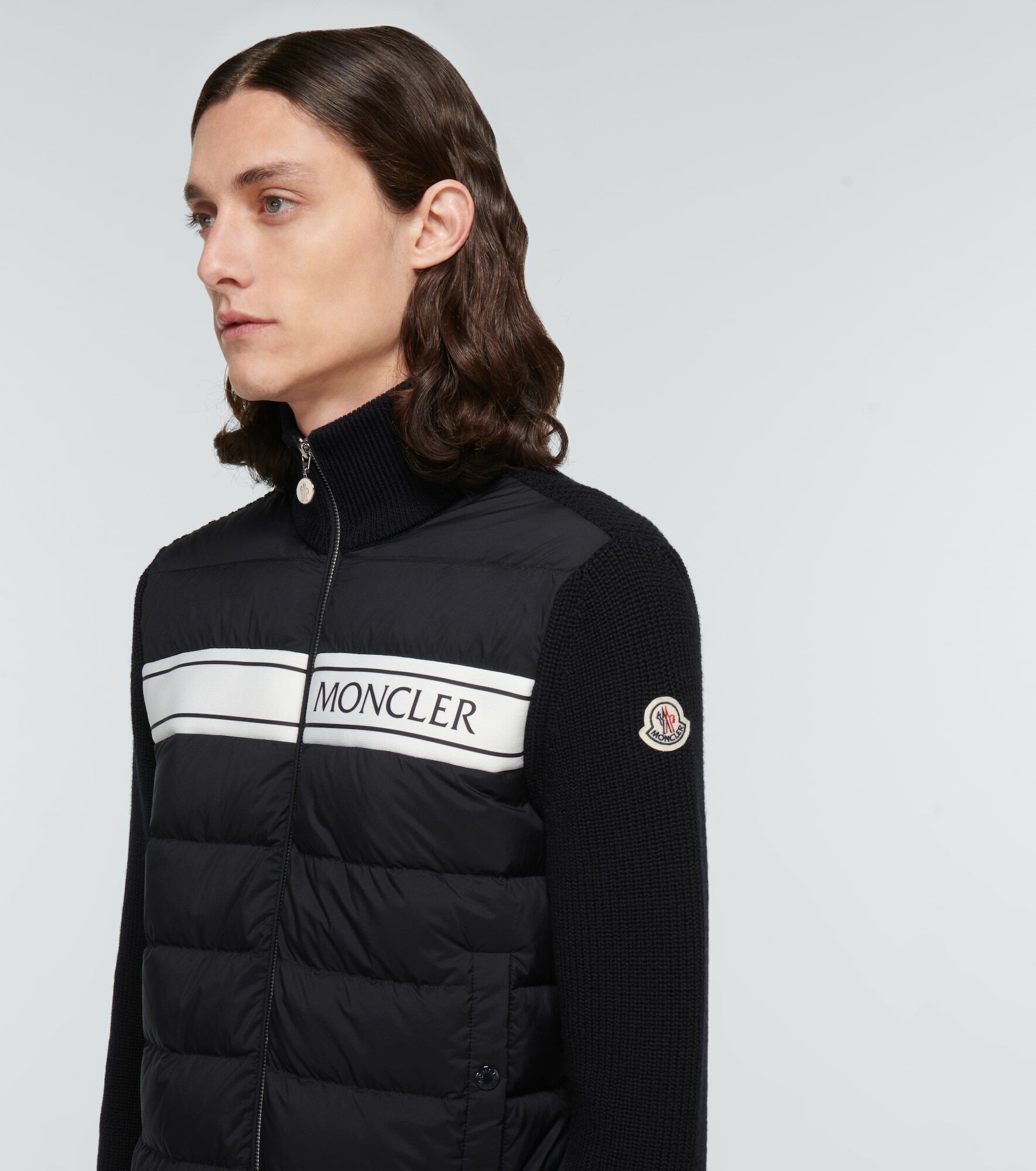 Moncler - Padded wool and down cardigan Moncler
