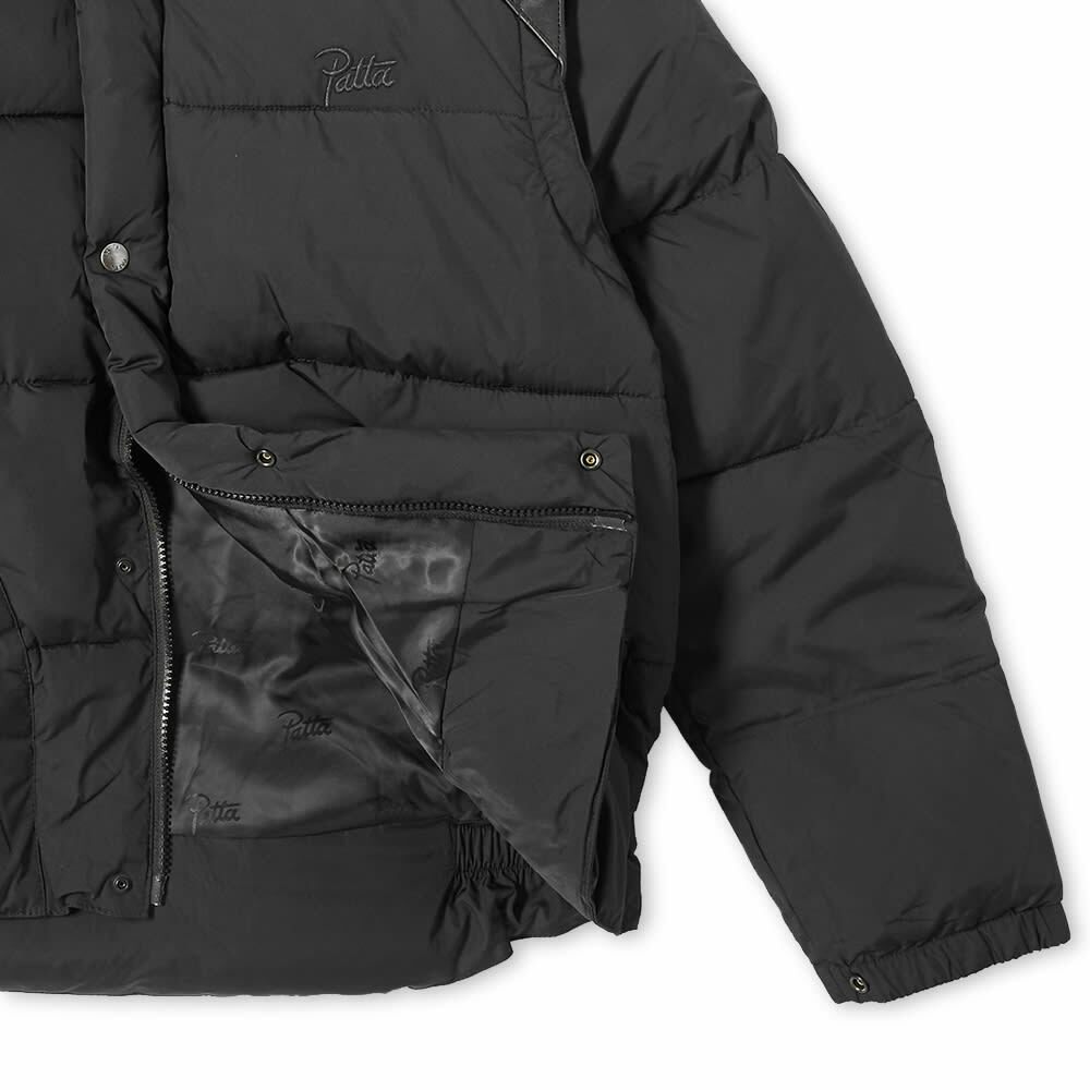 Patta Men's Zip Off Sleeve Puffer Jacket in Black Patta