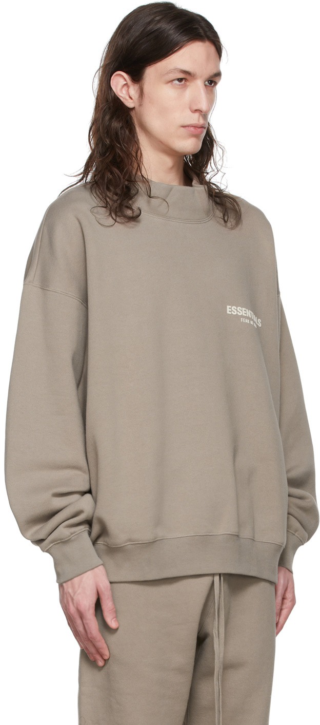 Essentials Taupe Cotton Sweatshirt Essentials