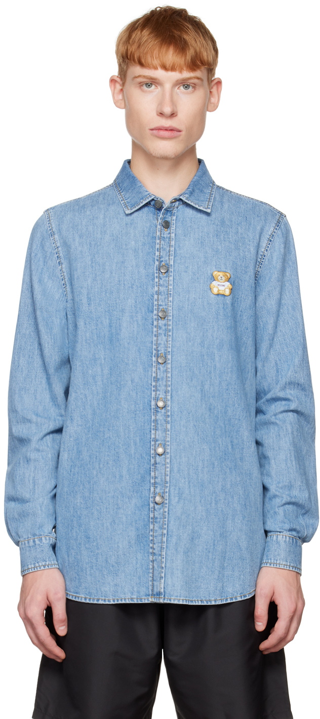 Moschino Blue Teddy Bear Shirt Moschino