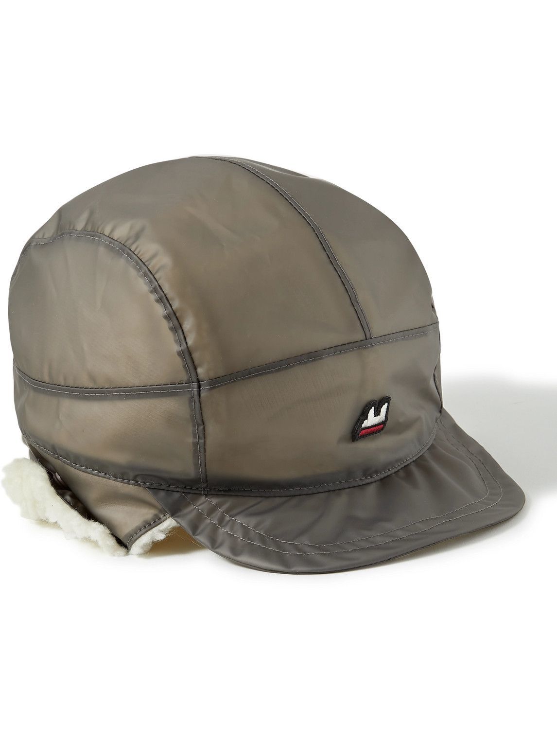 Undercover - Logo-Appliquéd Faux Shearling-Lined Shell Cap - Gray ...