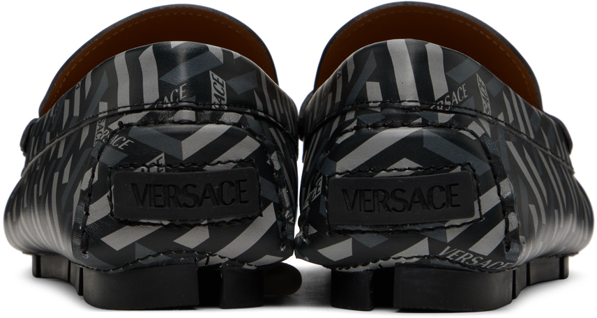 Versace Gray La Greca Loafers Versace