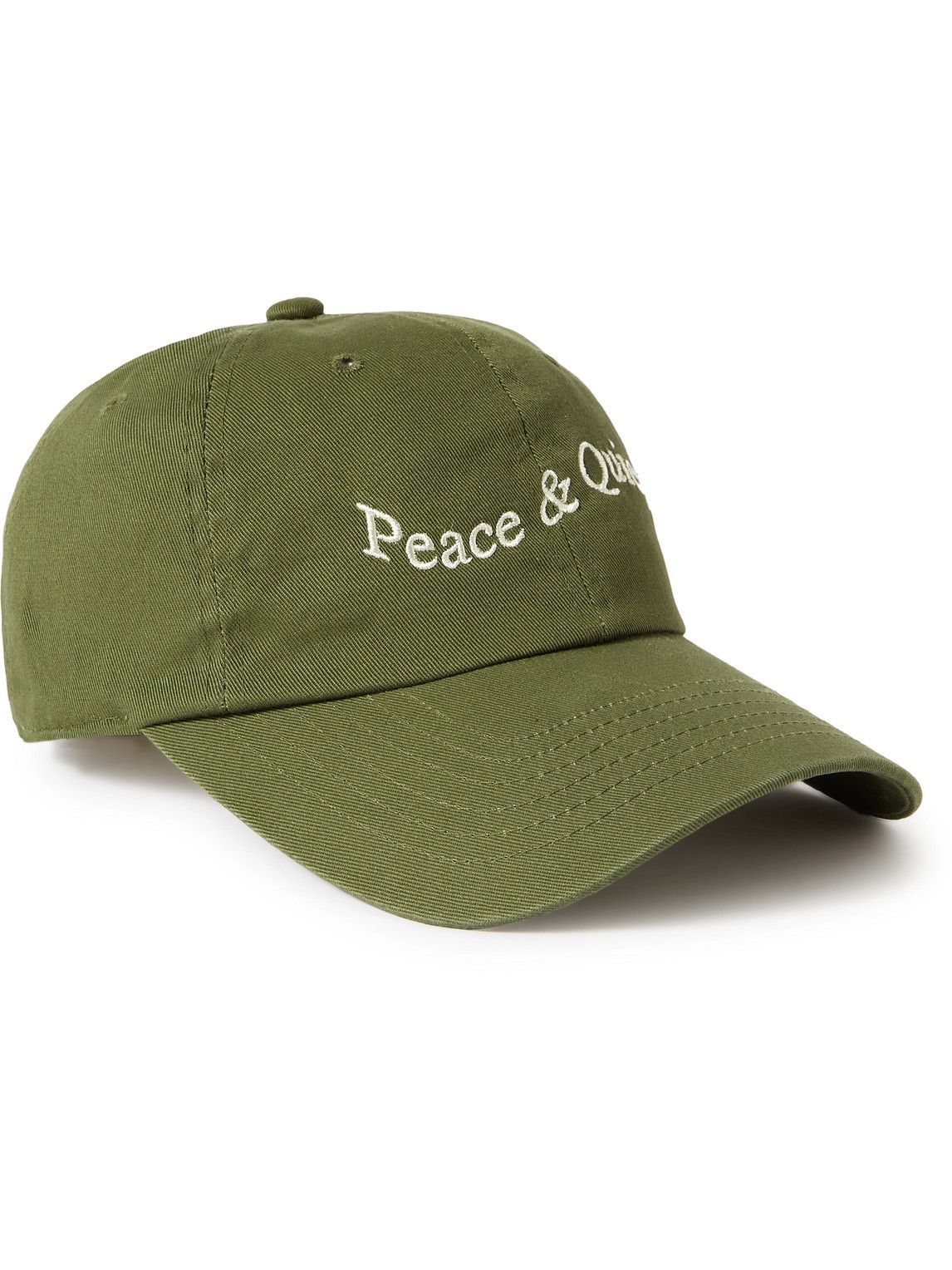 Museum Of Peace & Quiet - Wordmark Logo-Embroidered Cotton-Twill ...