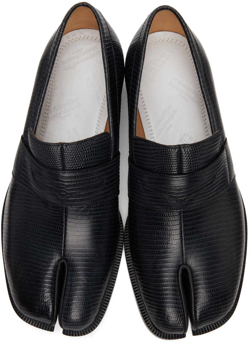 Maison Margiela Black Lizard Tabi Loafers Maison Margiela