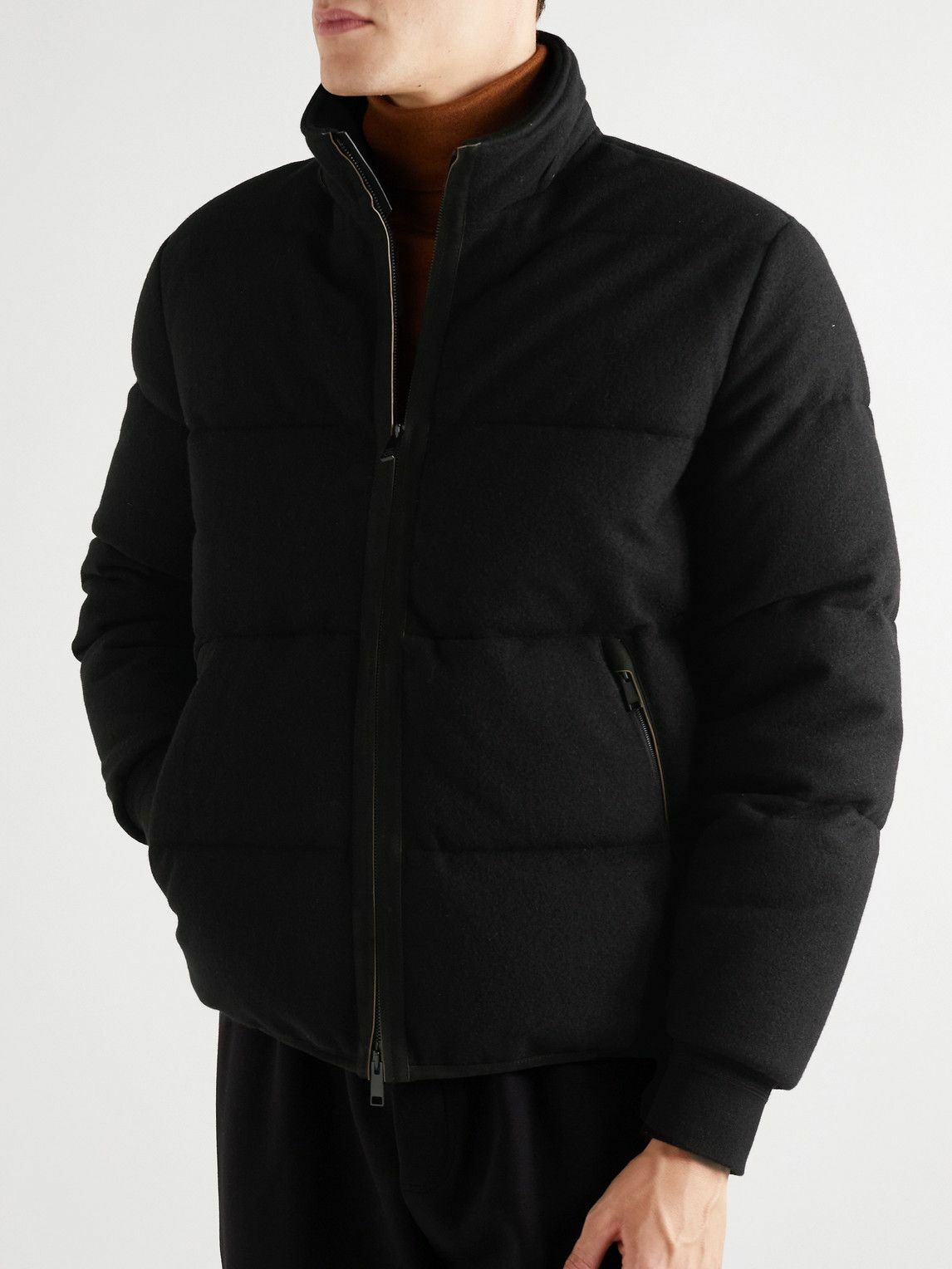 Zegna - Quilted Oasi Cashmere Hooded Down Jacket - Black Zegna