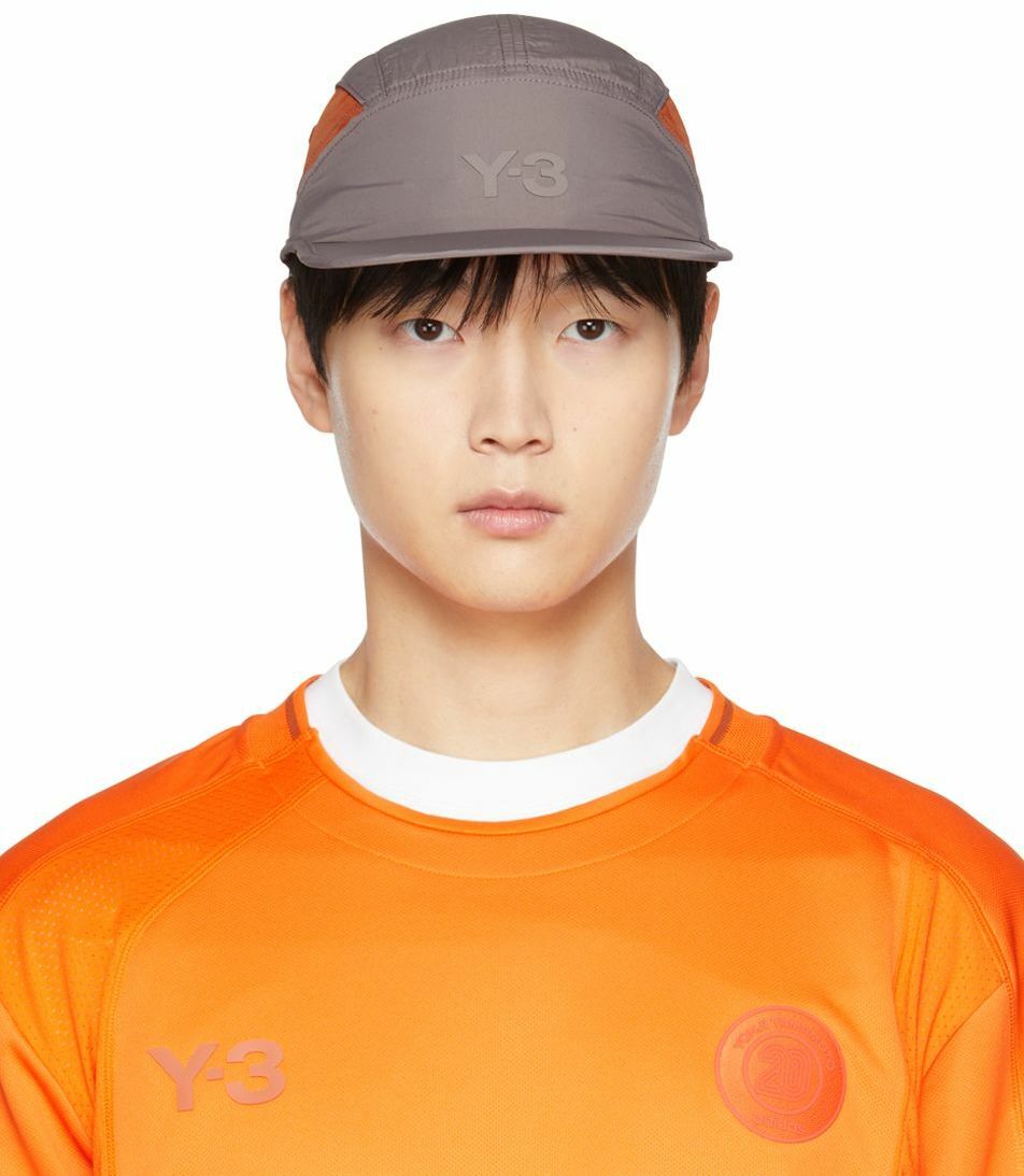 Y-3 Taupe & Orange Running Cap Y-3
