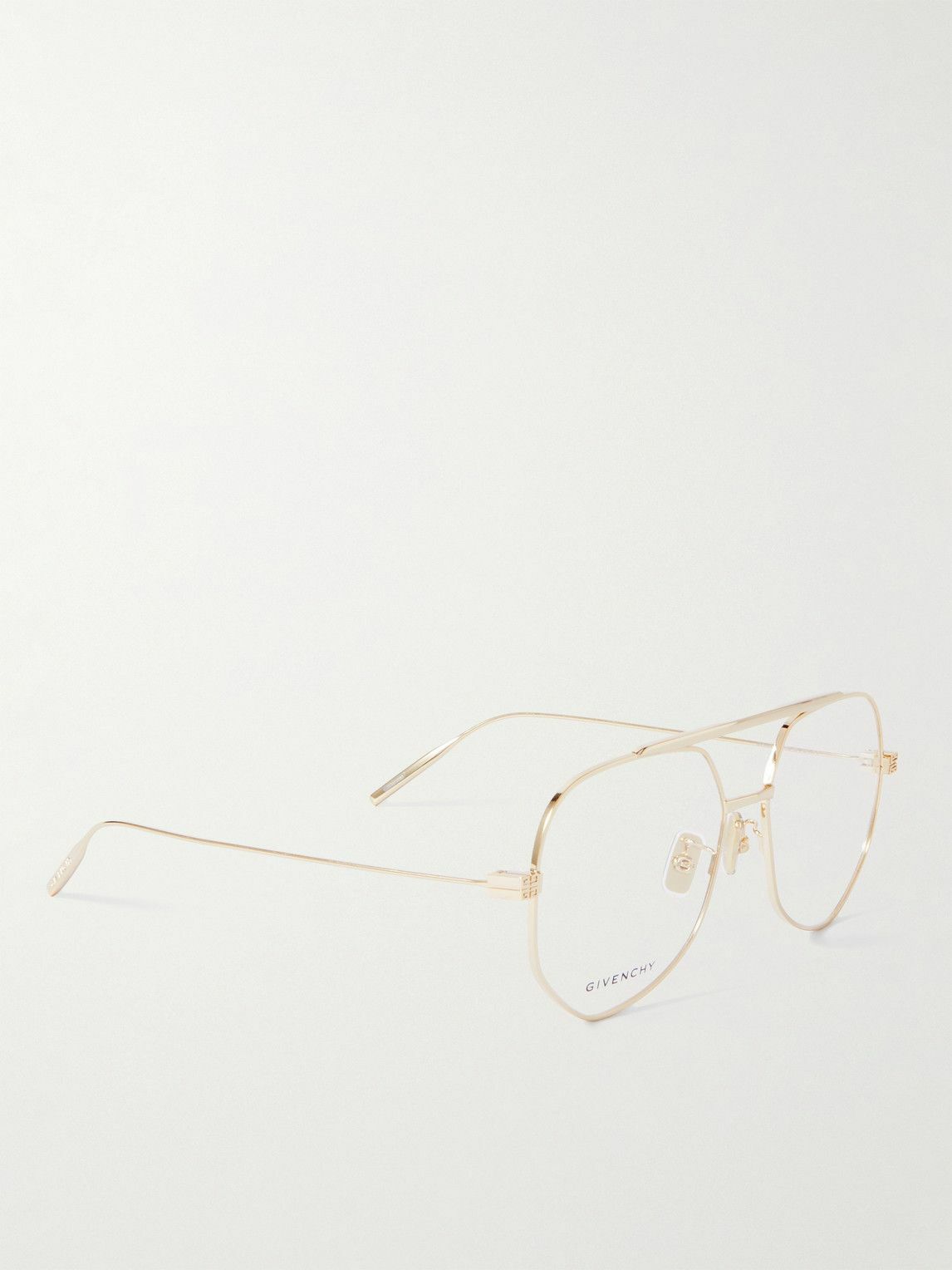 Givenchy - GV Speed Aviator-Style Gold-Tone Optical Glasses Givenchy