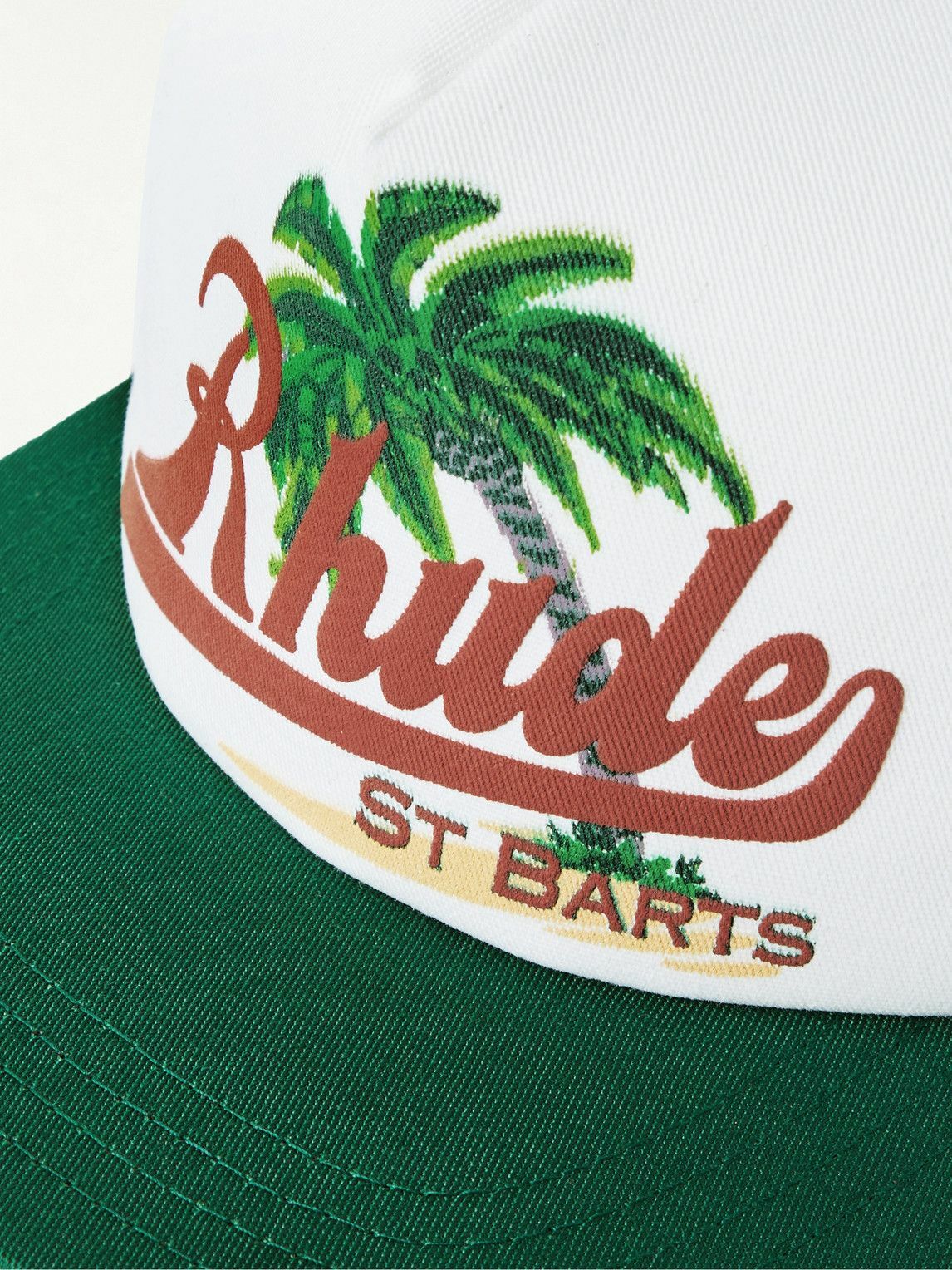 Rhude - Palms St. Barts Logo-Embroidered Twill and Mesh Trucker Cap Rhude