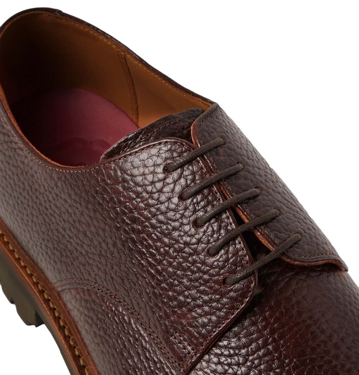 Grenson - Curt Full-Grain Leather Derby Shoes - Brown Grenson