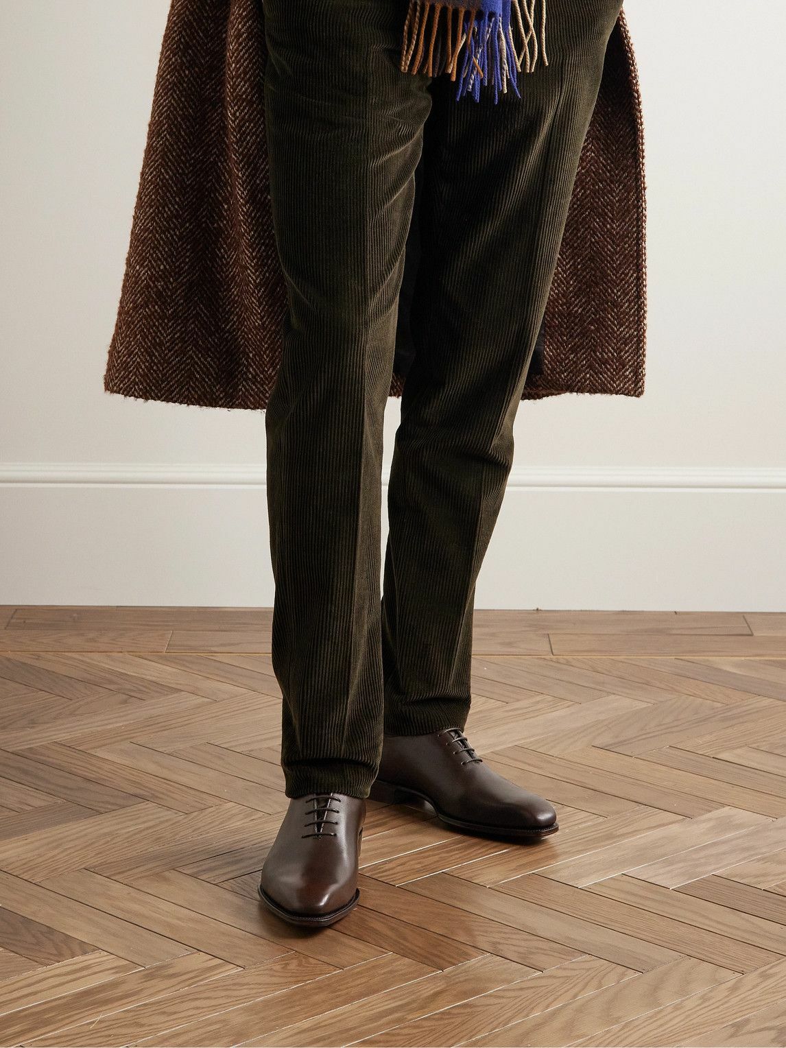 George Cleverley - Merlin Whole-Cut Leather Oxford Shoes - Brown George ...