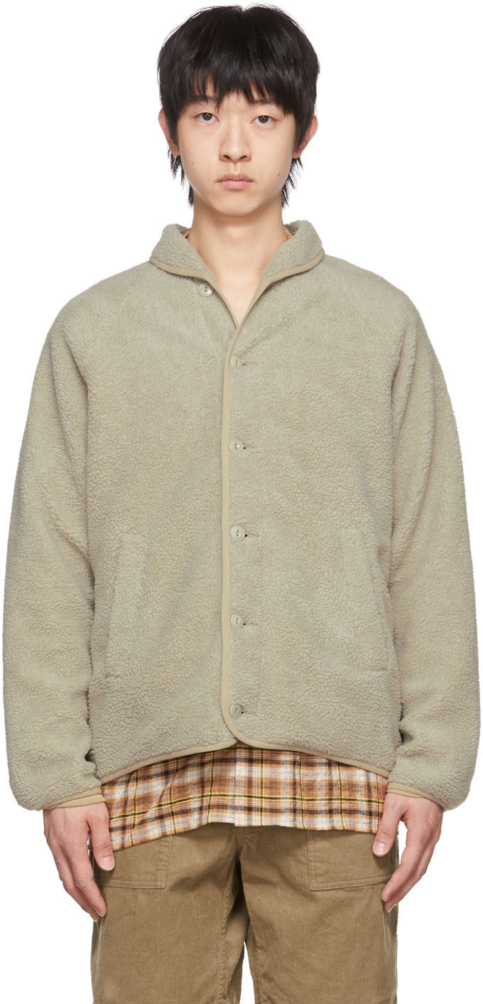 YMC Beige Fleece Beach Jacket YMC