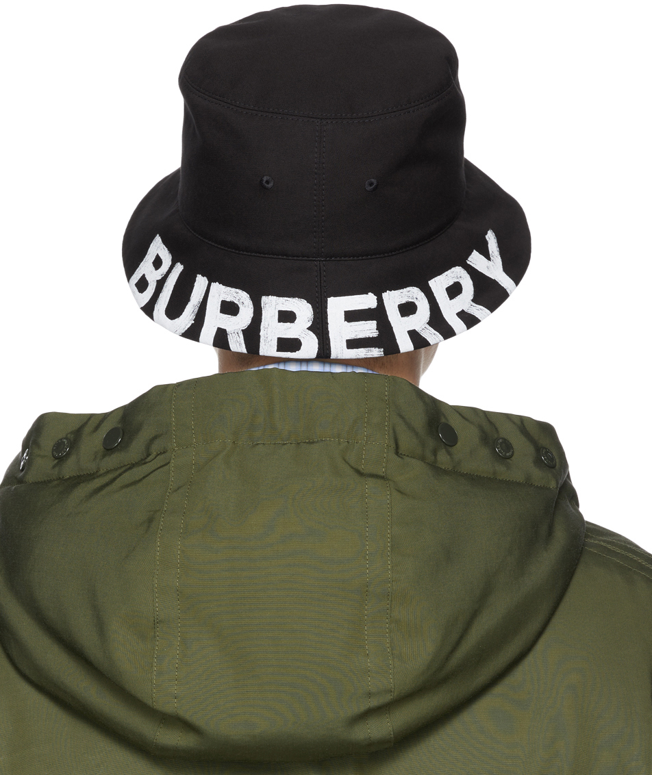 Burberry Reversible Black Logo Bucket Hat Burberry