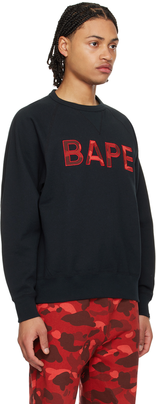 BAPE Black Patch Sweatshirt A Bathing Ape