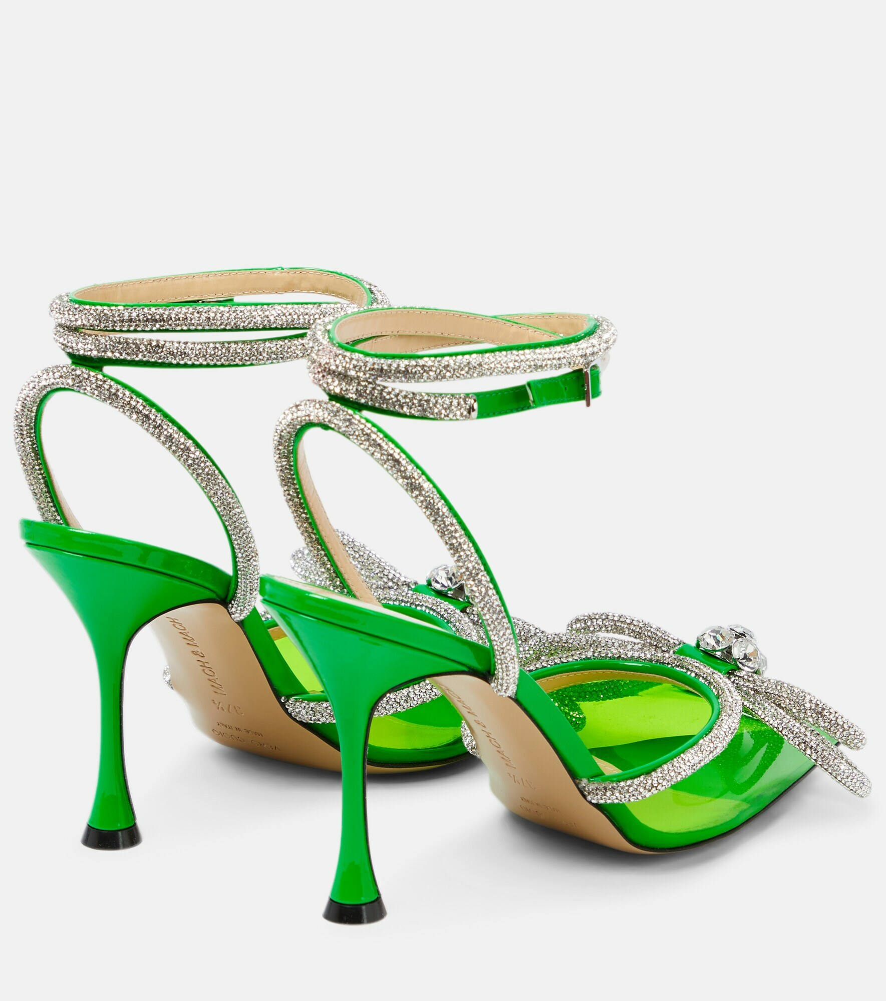 Mach & Mach - Double Bow embellished PVC pumps MACH & MACH