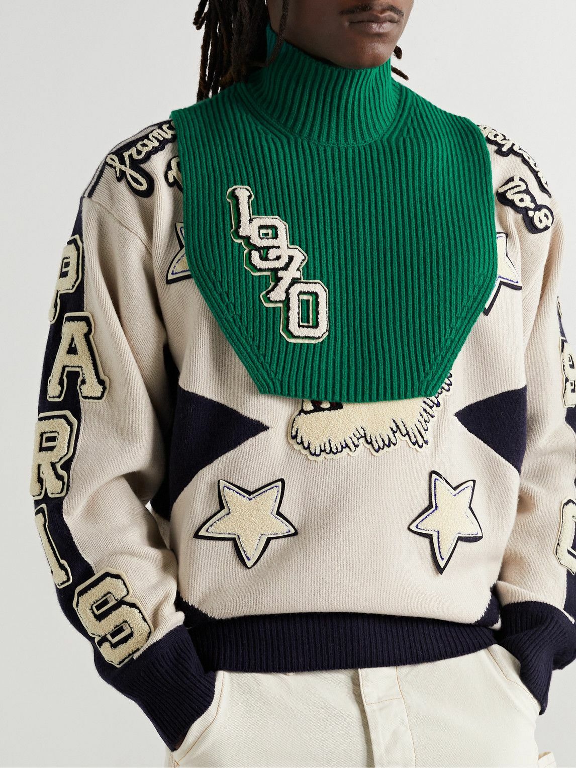 KENZO - Logo-Appliquéd Knitted Bib Kenzo