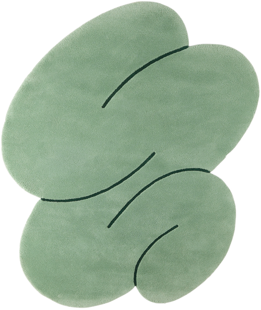 Okej SSENSE Exclusive Green Squiggle Rug
