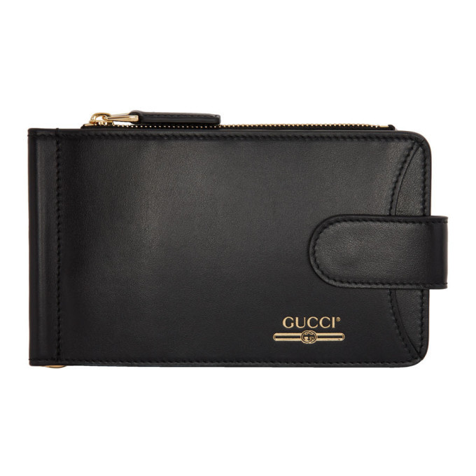 Gucci Black Money Clip Bifold Wallet Gucci