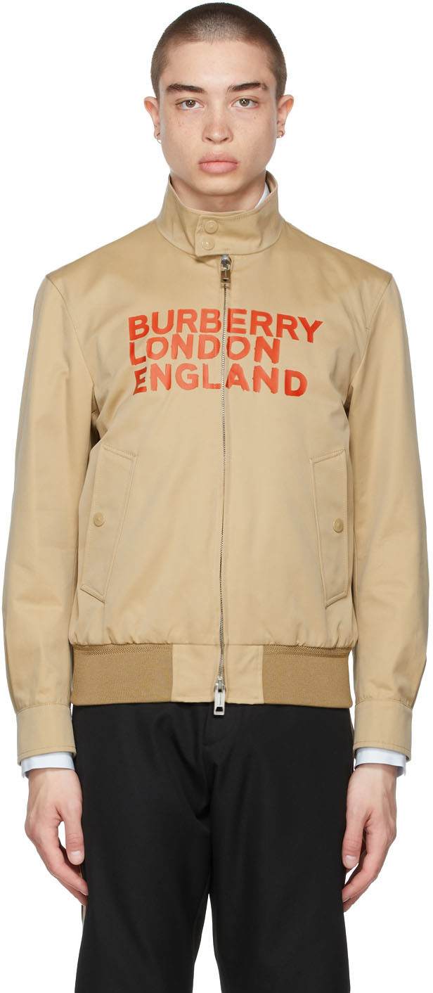 Burberry Beige Harrington 'Love' Jacket Burberry