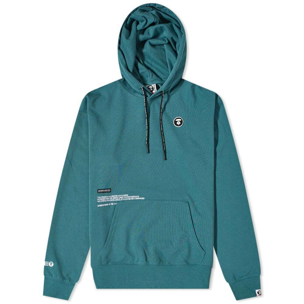 AAPE Men's Now Silicone Logo Popover Hoody in Grey AAPE by A Bathing Ape