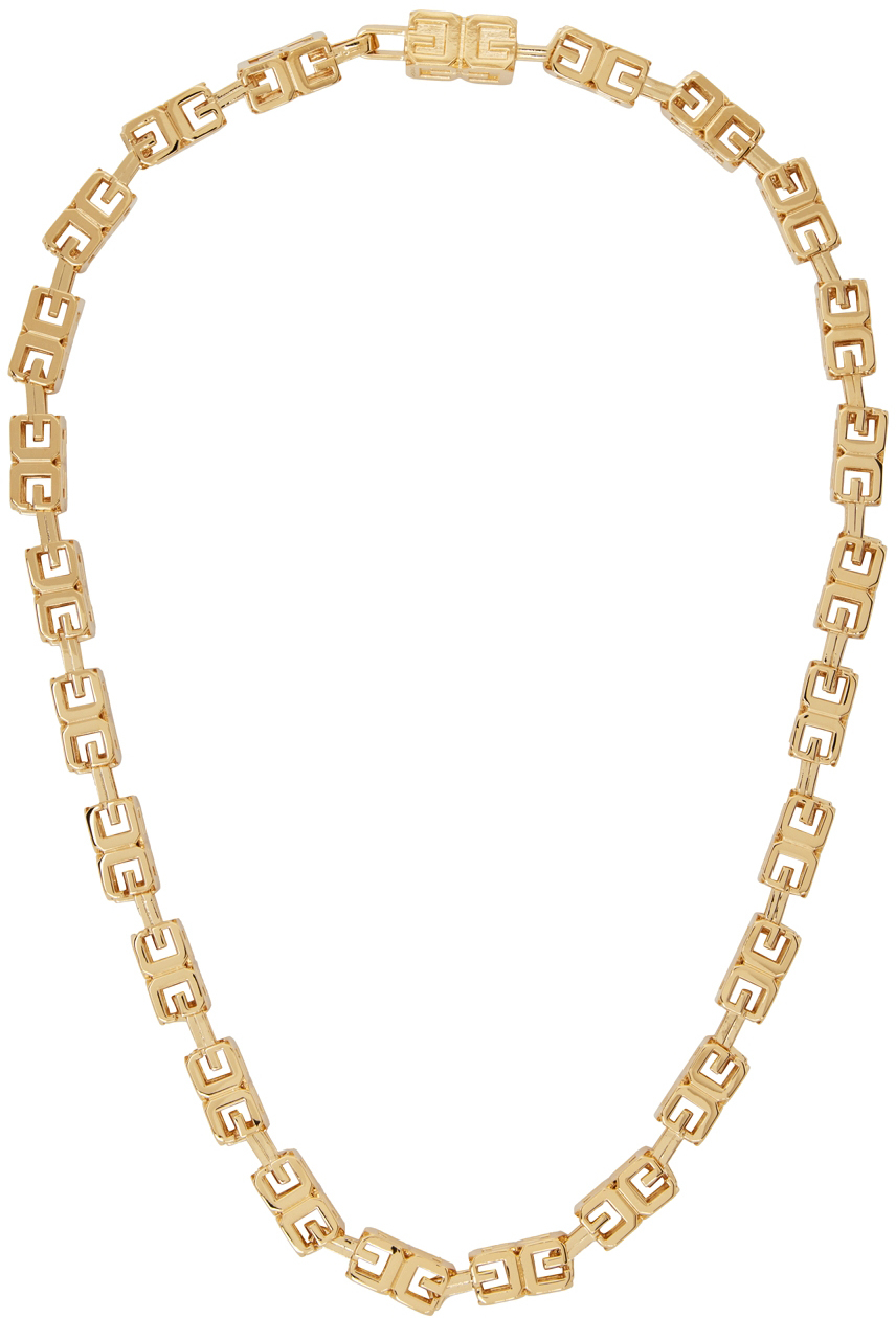 Givenchy Gold G Cube Necklace Givenchy