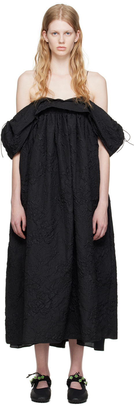 Cecilie Bahnsen Black Sigrid Midi Dress Cecilie Bahnsen