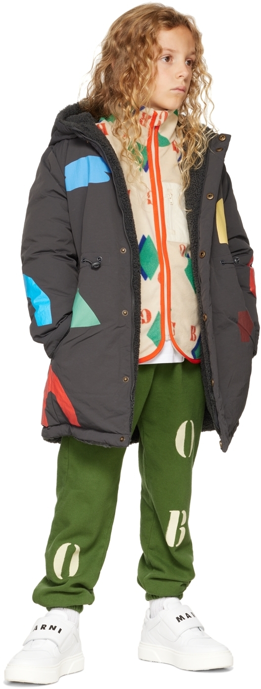 Bobo Choses Kids Reversible Black Shapes Coat Bobo Choses
