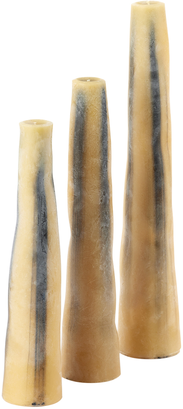 HANDS Yellow & Black Wobble Candle Set HANDS