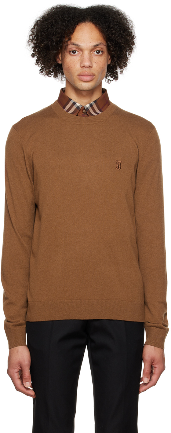 Burberry Brown Embroidered Sweater Burberry