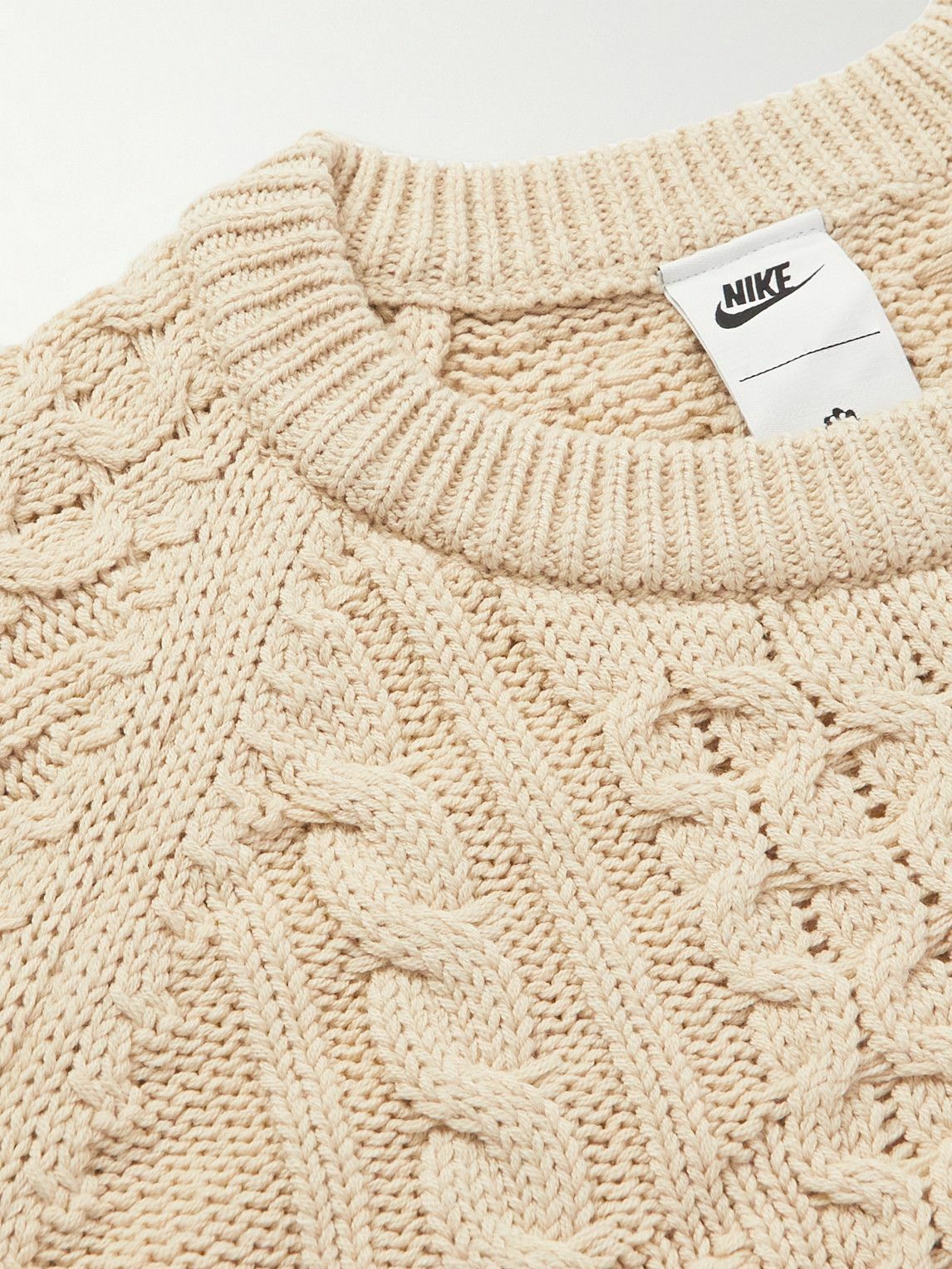 Nike - Cable-Knit Sweater - Neutrals Nike