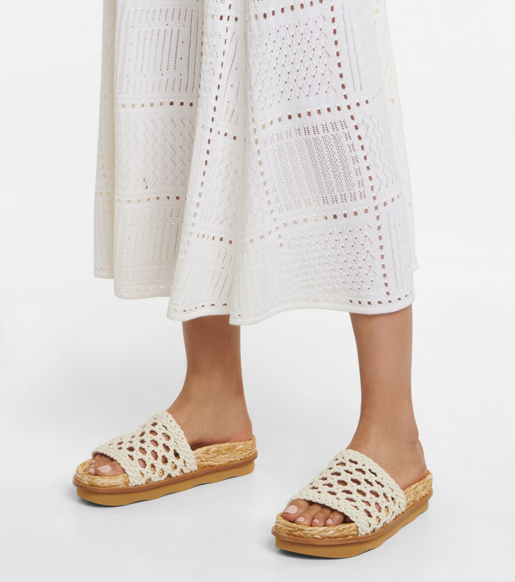 Chloe - Wavy crochet slides Chloe