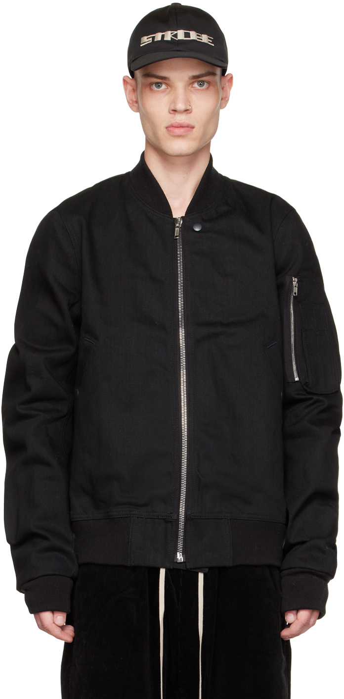 Rick Owens Drkshdw Black Flight Bomber Jacket Rick Owens Drkshdw