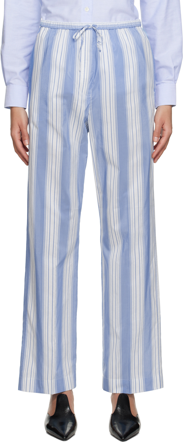 Totême Blue Drawstring Lounge Pants Toteme