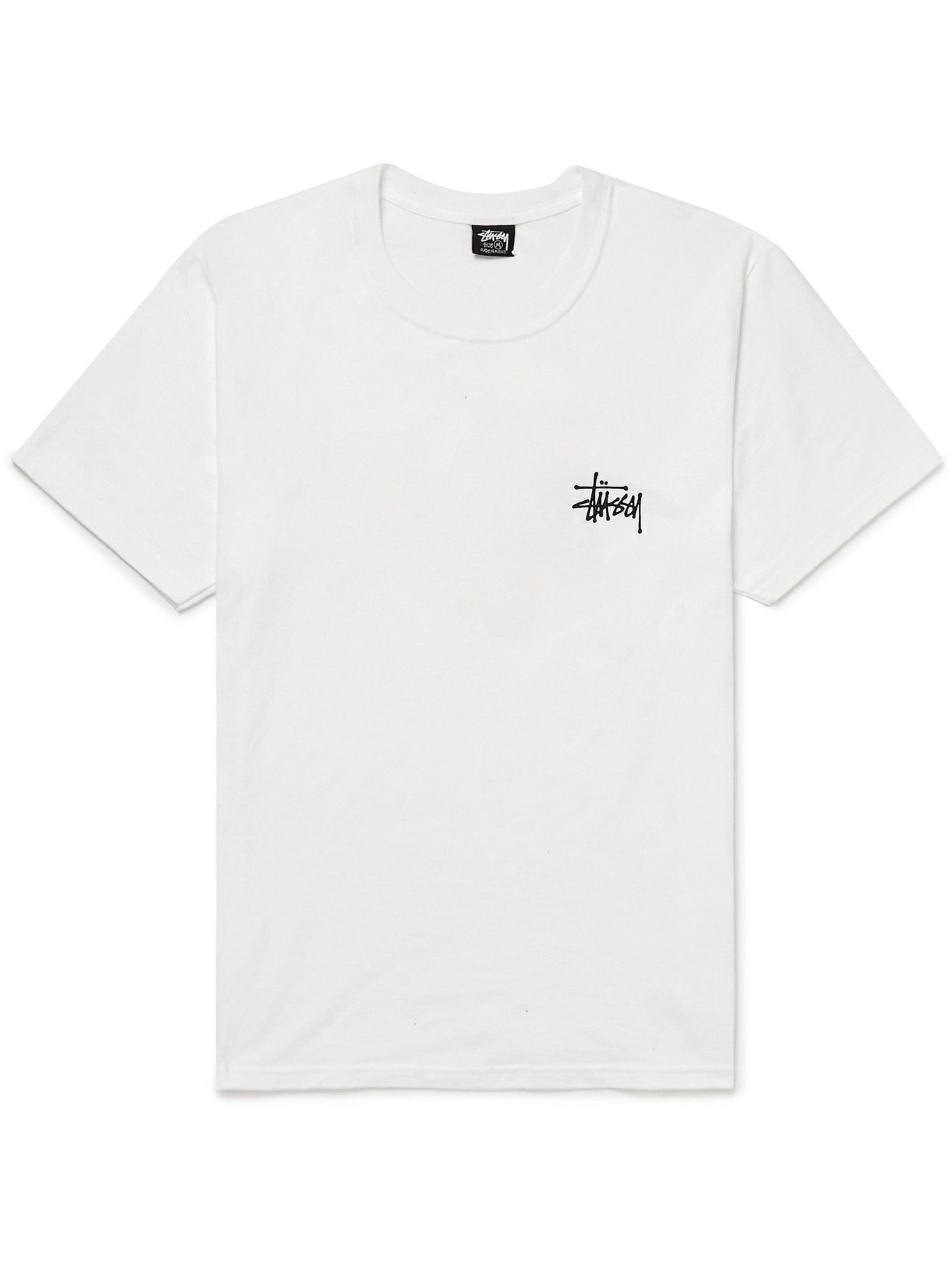 Stussy - Logo-Print Cotton-Jersey T-Shirt - White Stussy