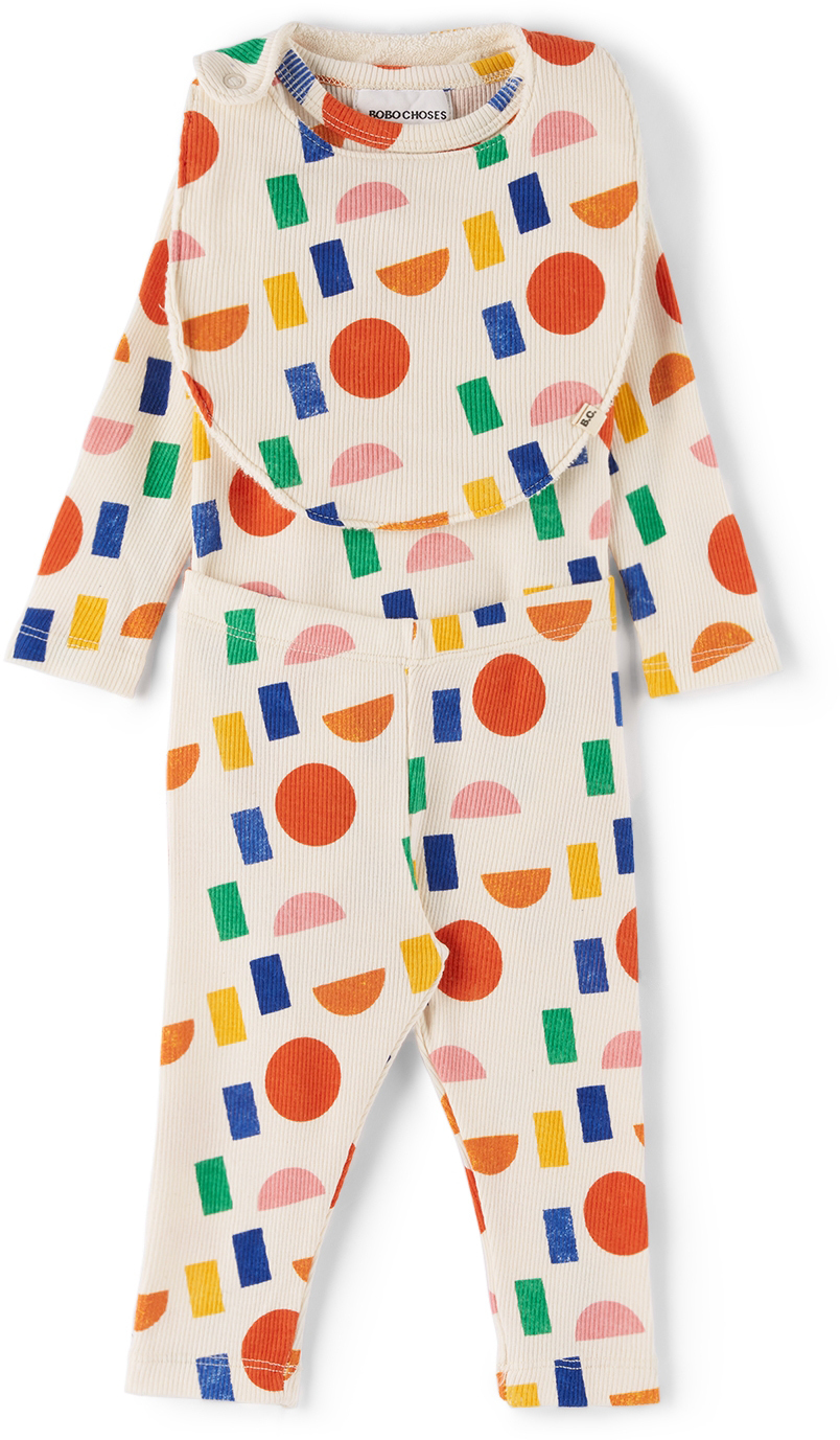 Bobo Choses Baby White Color Play Allover Gift Set Bobo Choses