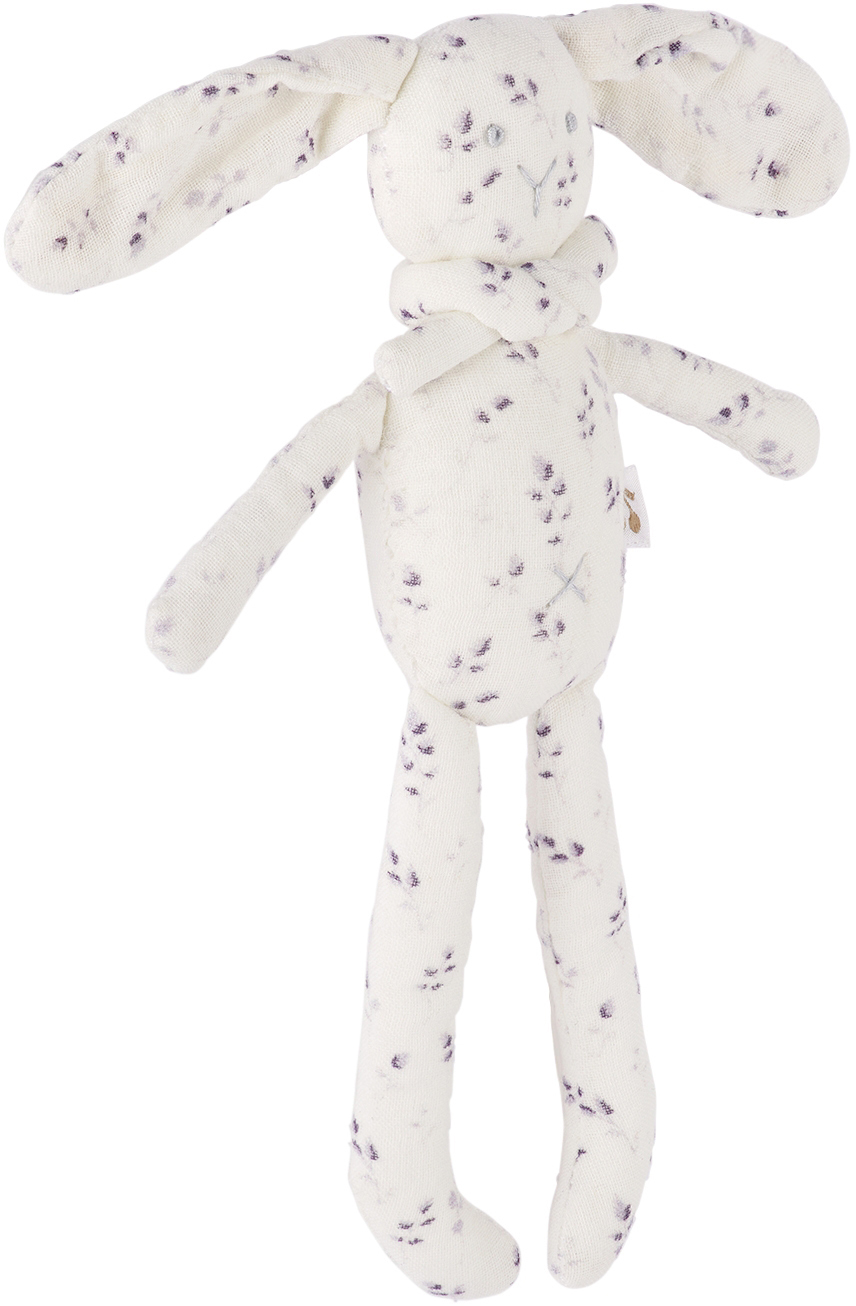 Bonpoint Baby White Taki Plush Rattle Toy Bonpoint