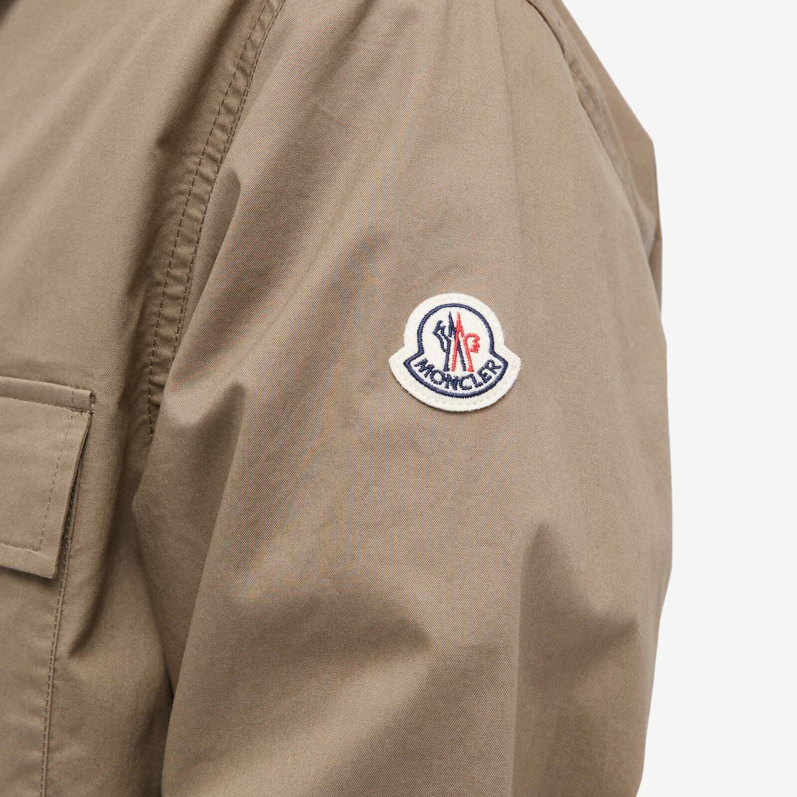 Moncler Men's Cotton Gabardine Overshirt in Olive Moncler