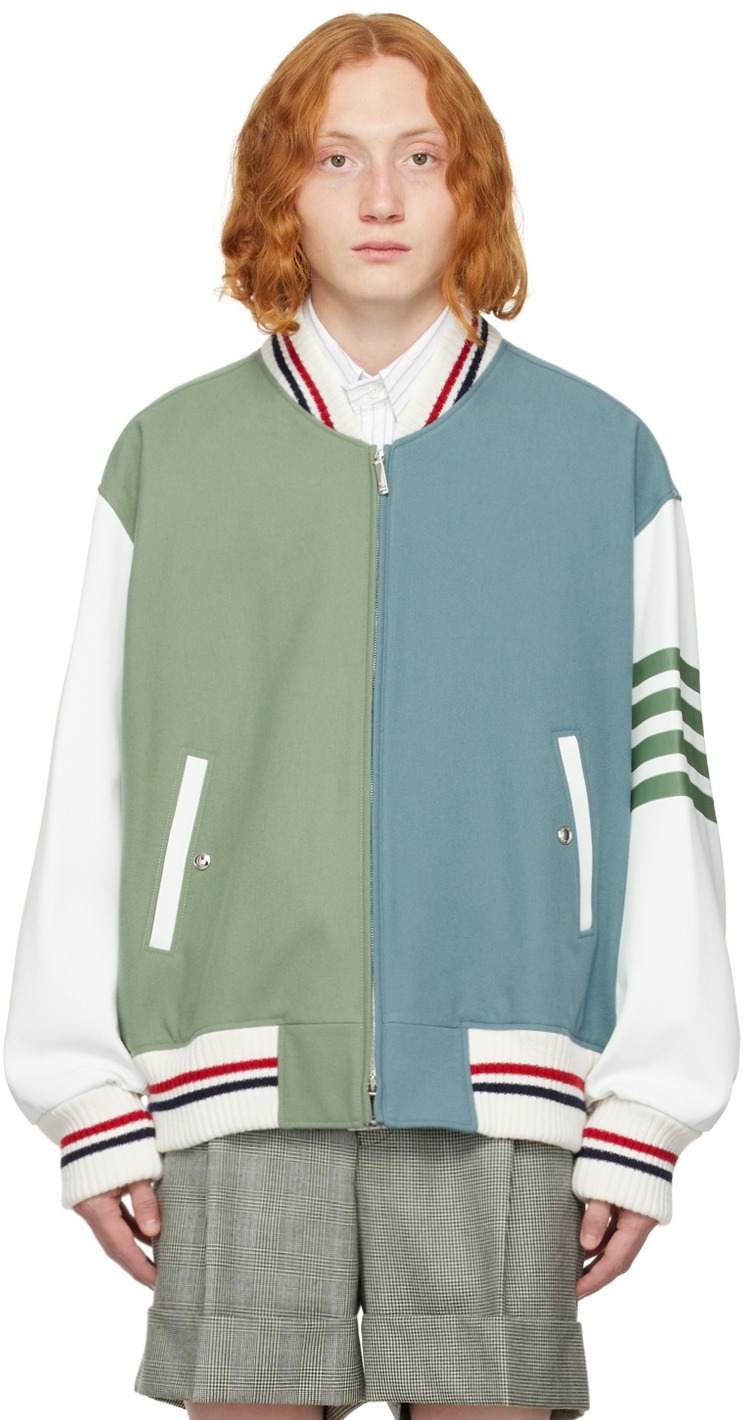 Thom Browne Blue & Green Lobster Bomber Jacket Thom Browne