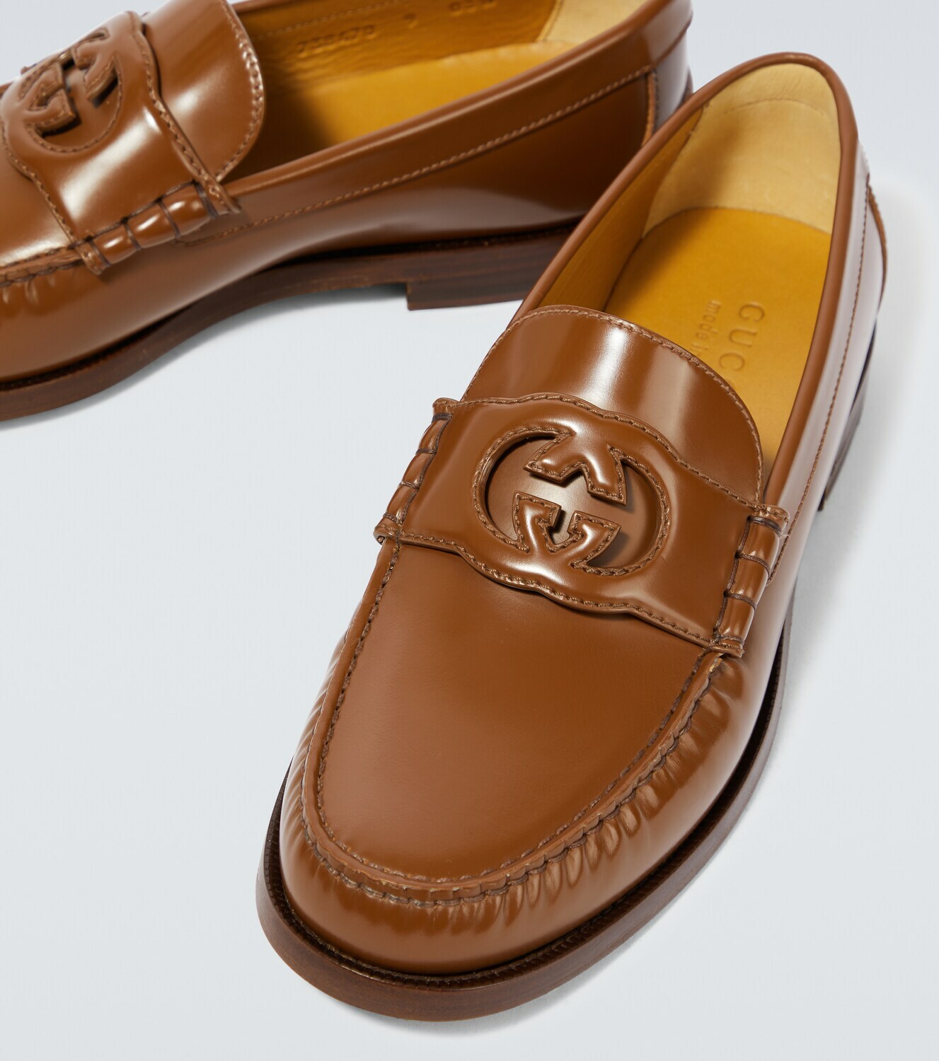 Gucci - Interlocking G leather loafers Gucci