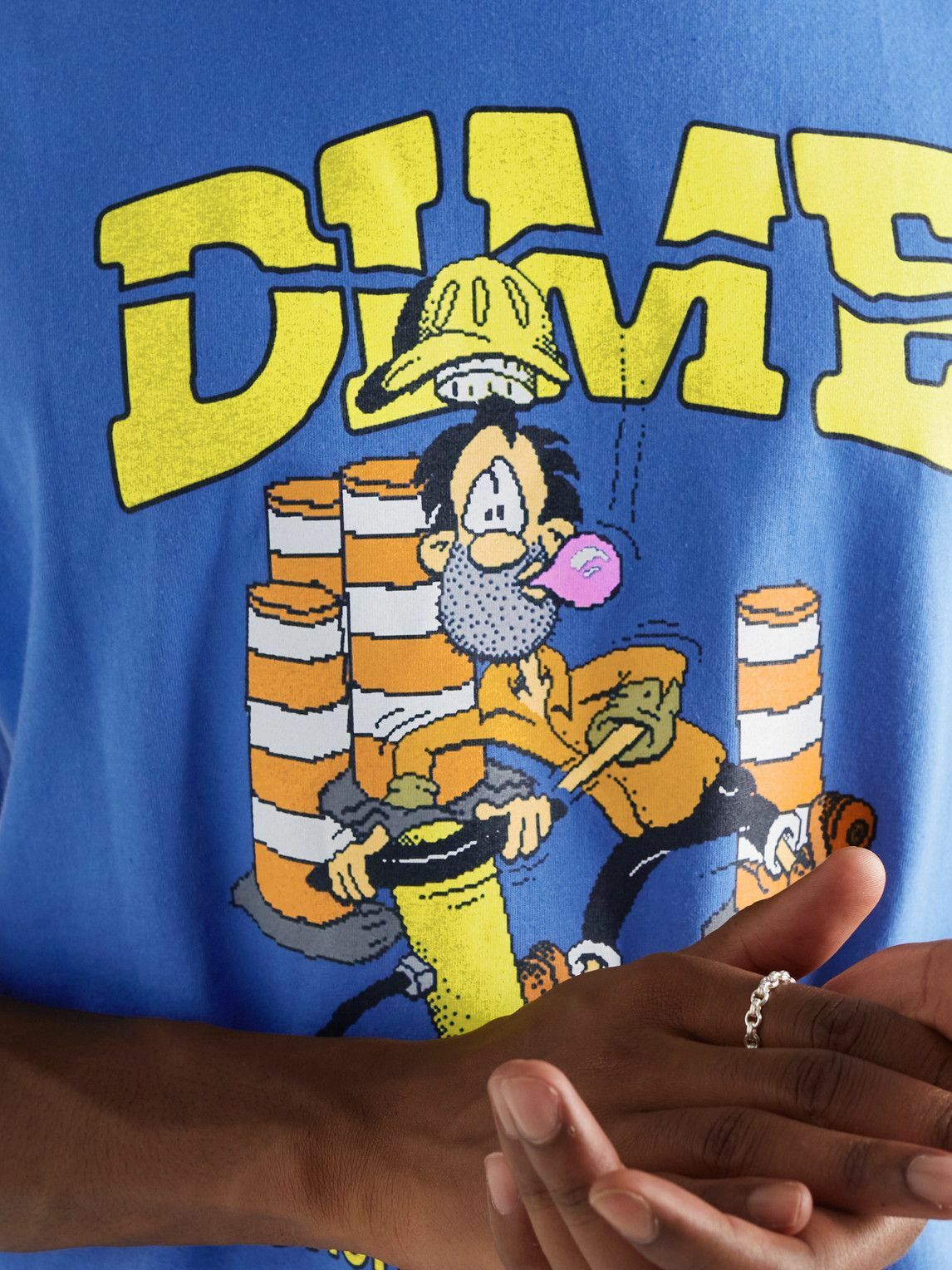 DIME - Logo-Print Cotton-Jersey T-Shirt - Blue Dime