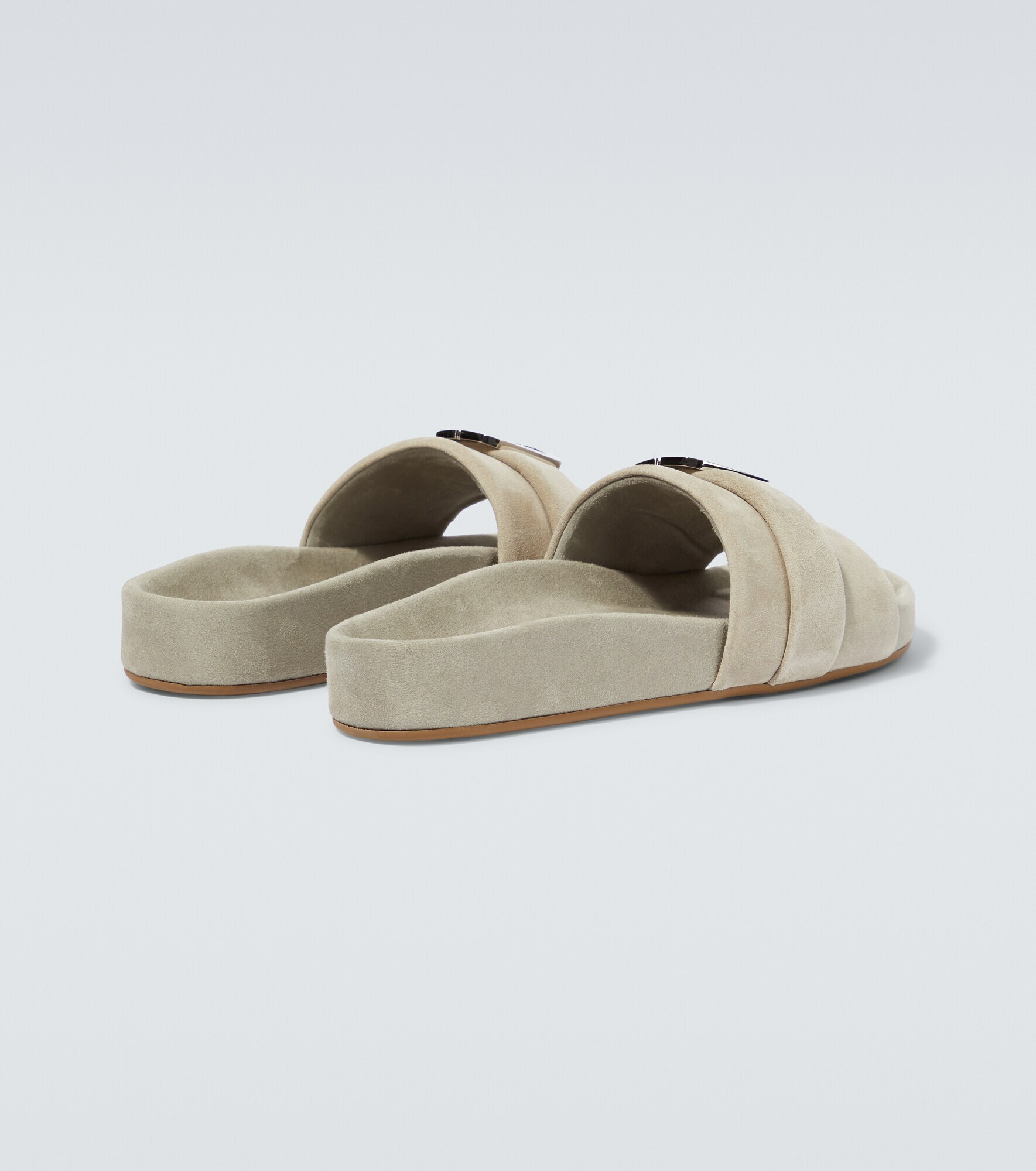 Christian Louboutin - Embellished suede slides Christian Louboutin
